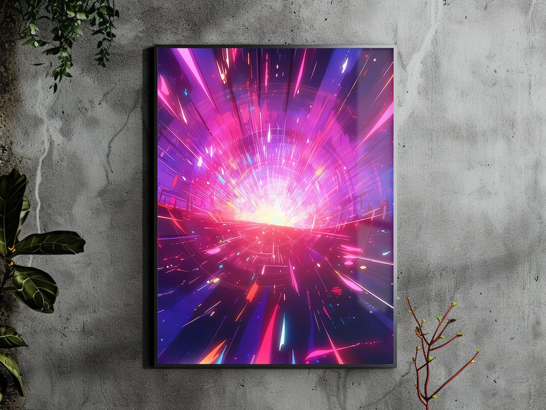 Colorful Light Explosion Concept Art Print Cgsociety Generative Art ...