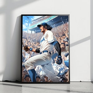 Baseball Player at Bat Field Poster Trending Anime Art Visual Key ...