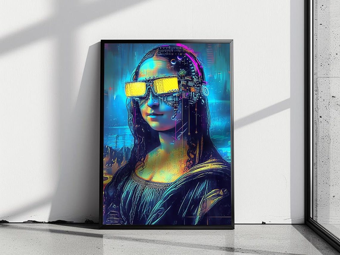 Cyberpunk Woman Digital Art Poster Print High Quality Computer Art ...