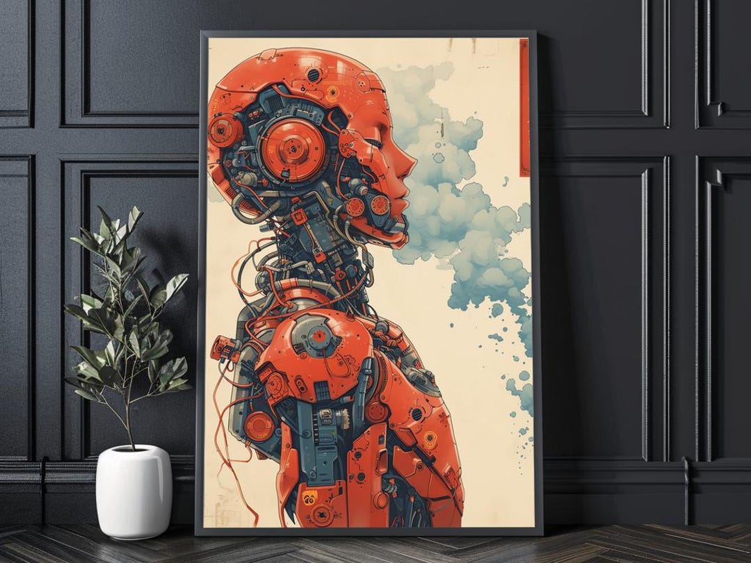 Cyberpunk Robot Portrait Poster Steam & Cybernetics Cgsociety Art ...