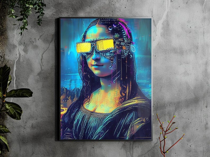 Cyberpunk Woman Digital Art Poster Print High Quality Computer Art ...