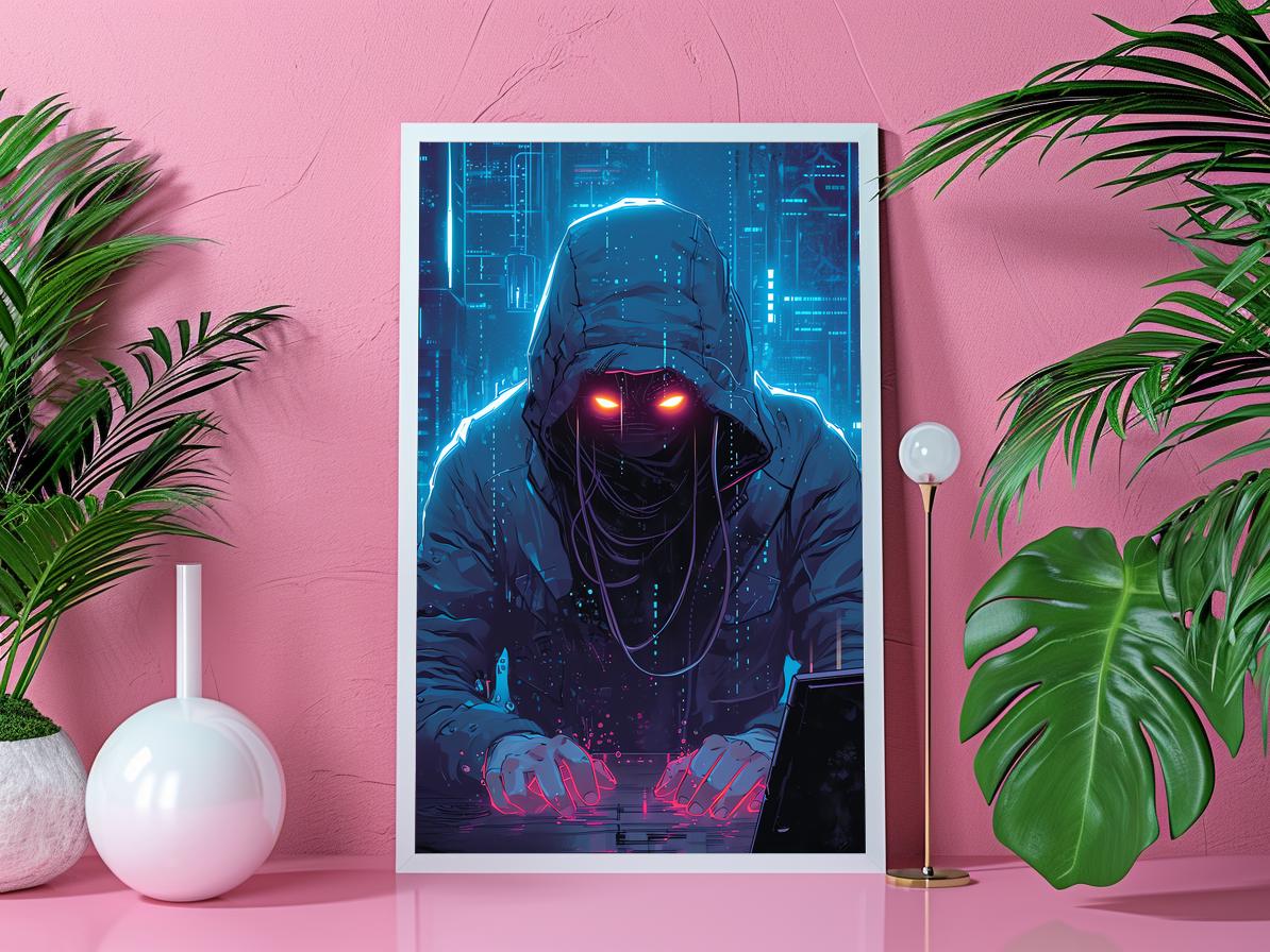 Cyberpunk Hacker Art Print Dan Mumford Inspired Award-winning Digital ...
