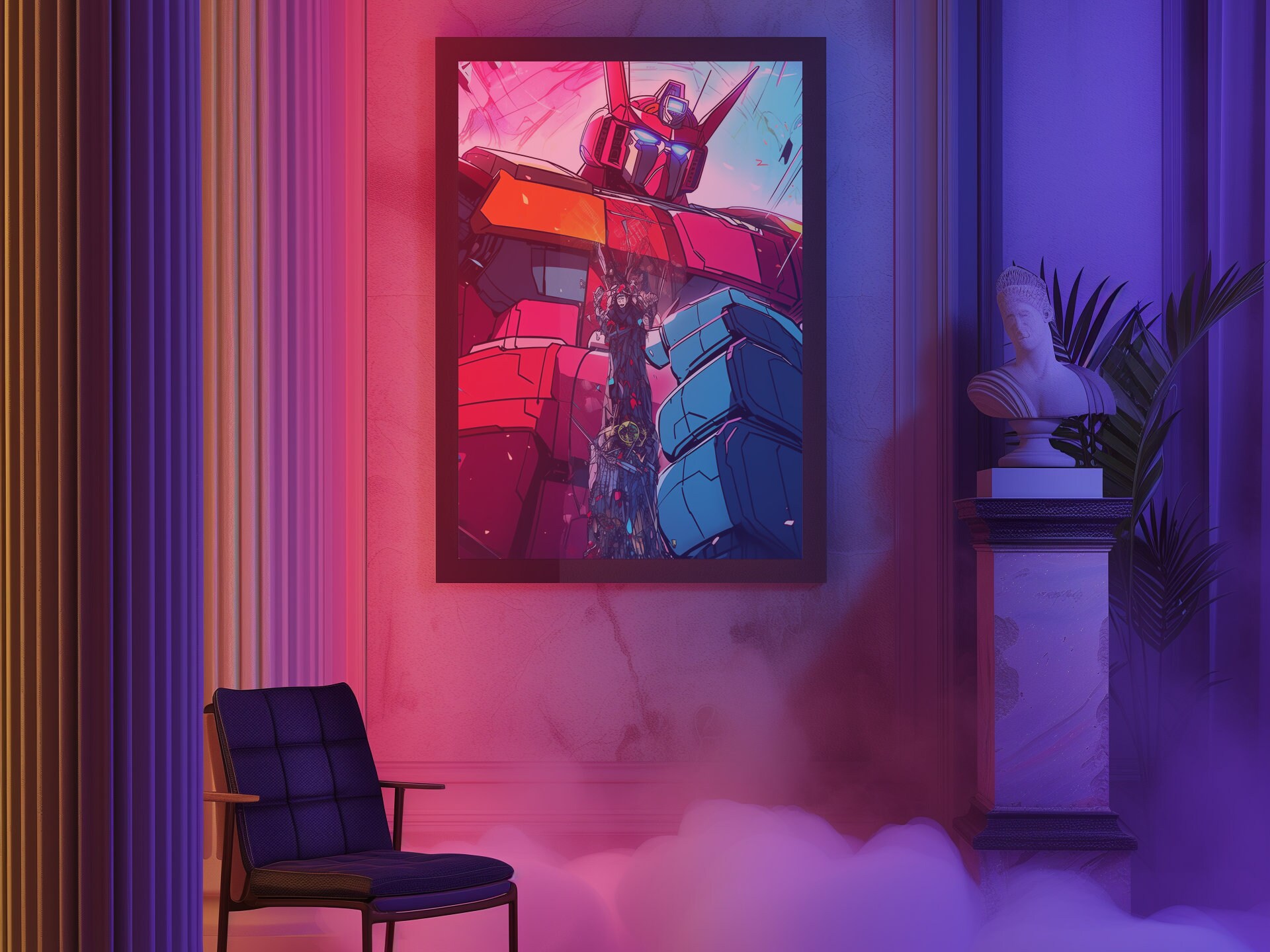 Giant Robot Poster Art Cybertron Transformers Gen 1 Process Art X4 X2 ...