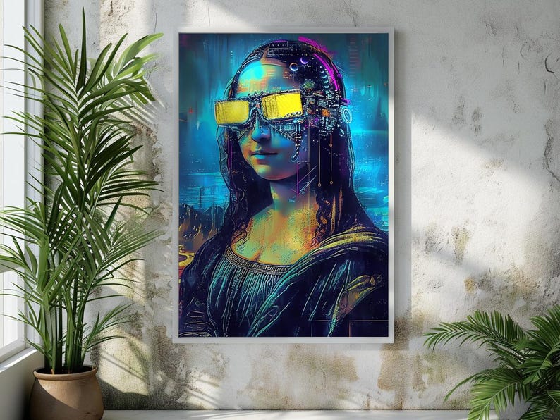 Cyberpunk Woman Digital Art Poster Print High Quality Computer Art ...