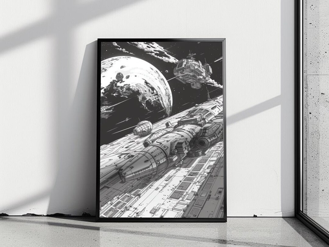 Stunning Sci-fi Space Station Art Print Ambient Occlusion Poster Sparth ...