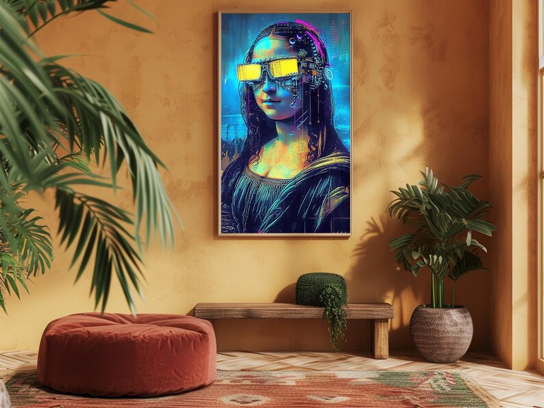 Cyberpunk Woman Digital Art Poster Print High Quality Computer Art ...