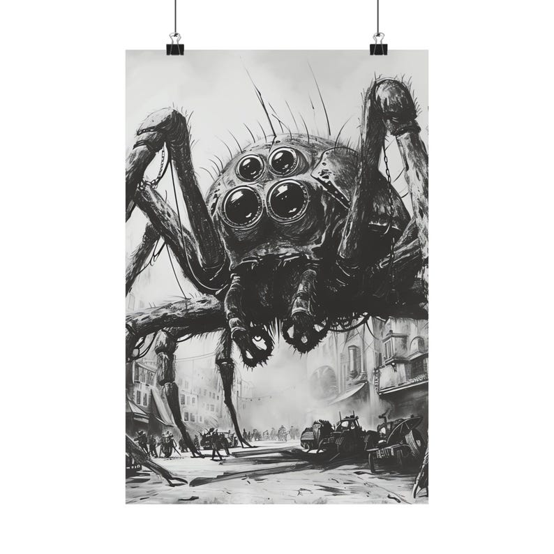 Monochrome Steampunk Spider Concept Art Altermodern RPG Rulebook ...