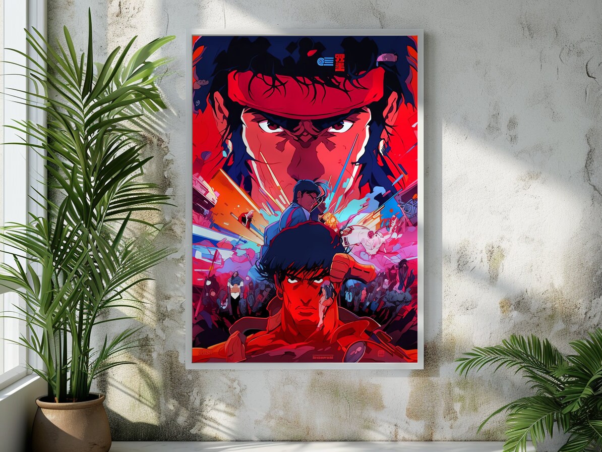 80s Retro Anime OVA Inspired Poster Art Neogeo Street Fighter Trend Man ...