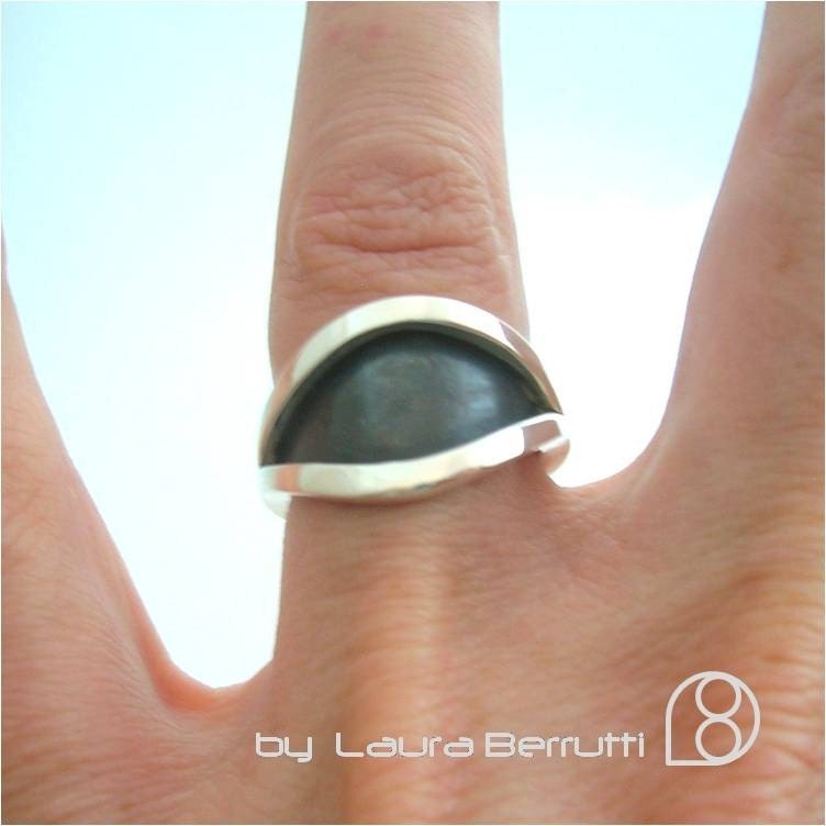 Sterling Silver Open Ring Eye Shaped - Etsy