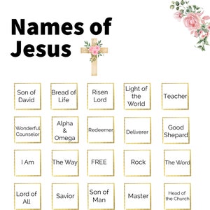 Jesus Names Bingo - Etsy