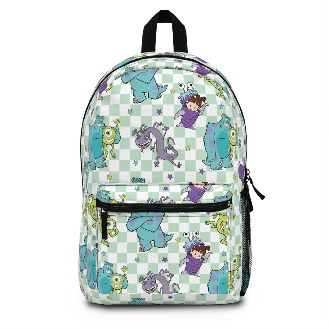 Checkered Monsters Inc Backpack - Etsy