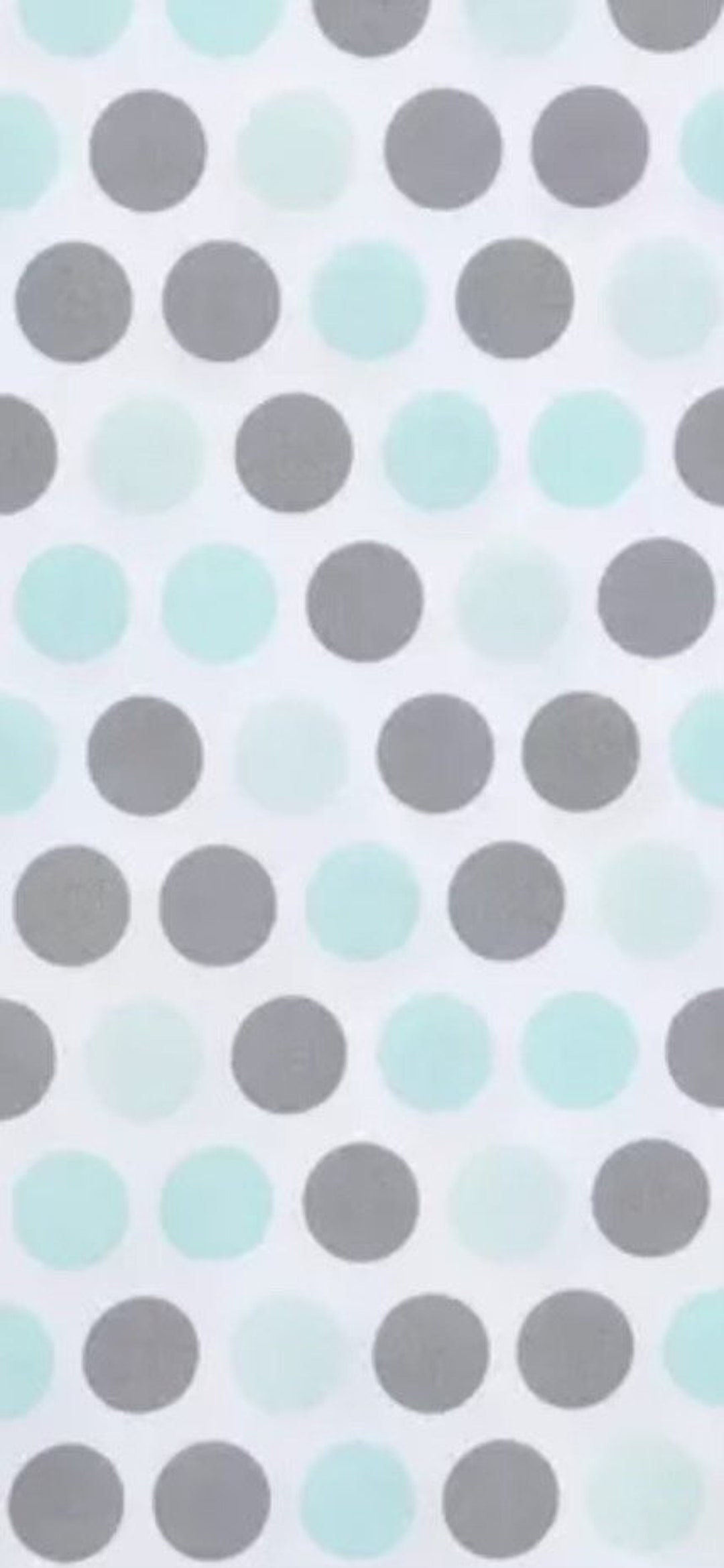 Aqua and Gray Polka Dot Circle Fabric Fabric by the Yard, Half Yard ...