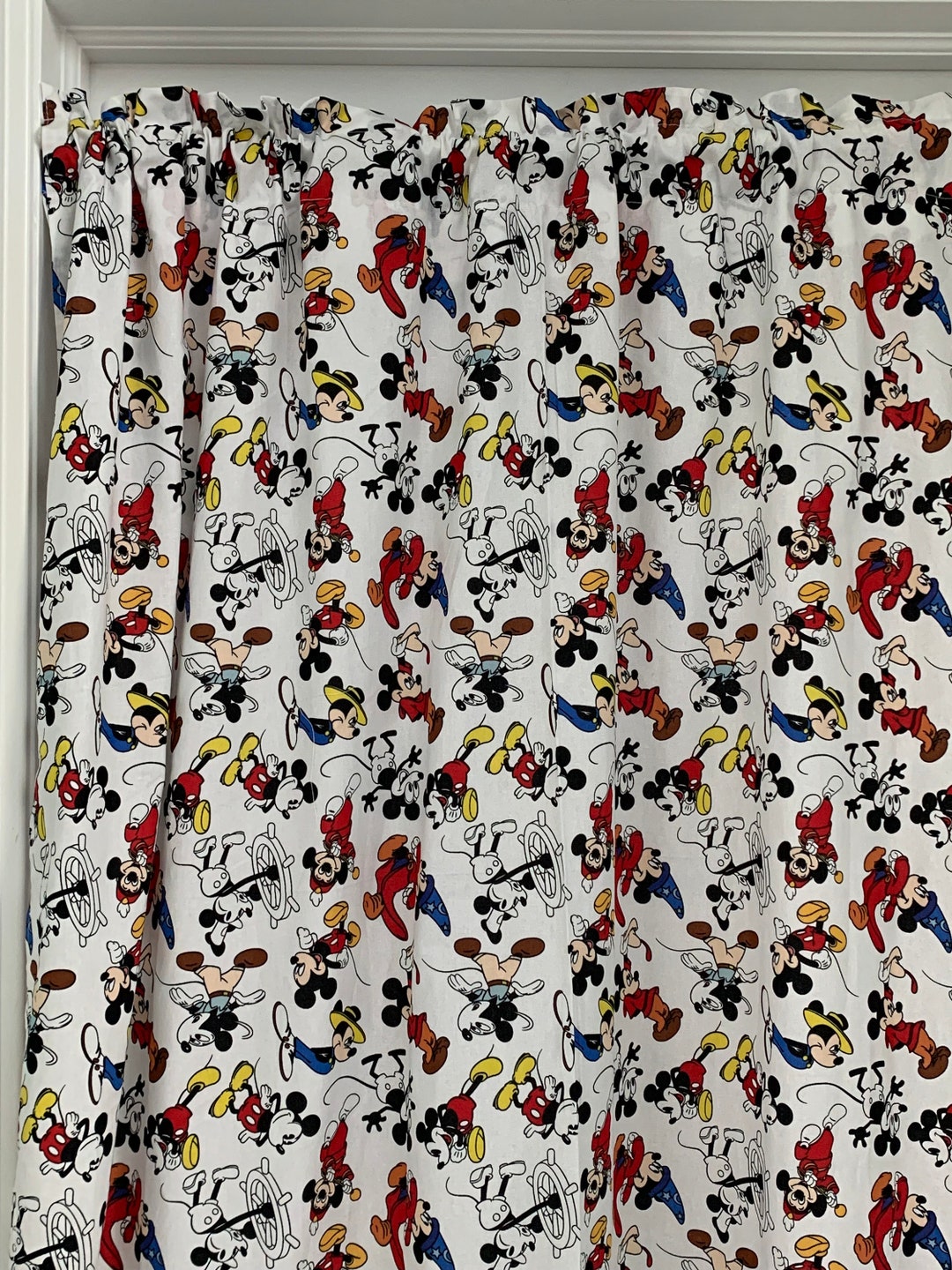 Mickey Mouse Through the Years Window Topper Curtain Valance - Etsy