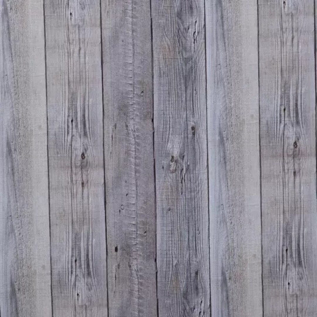 Gray Farmhouse Shiplap Fabric by the Yard, Half Yard, Cotton Fabric ...