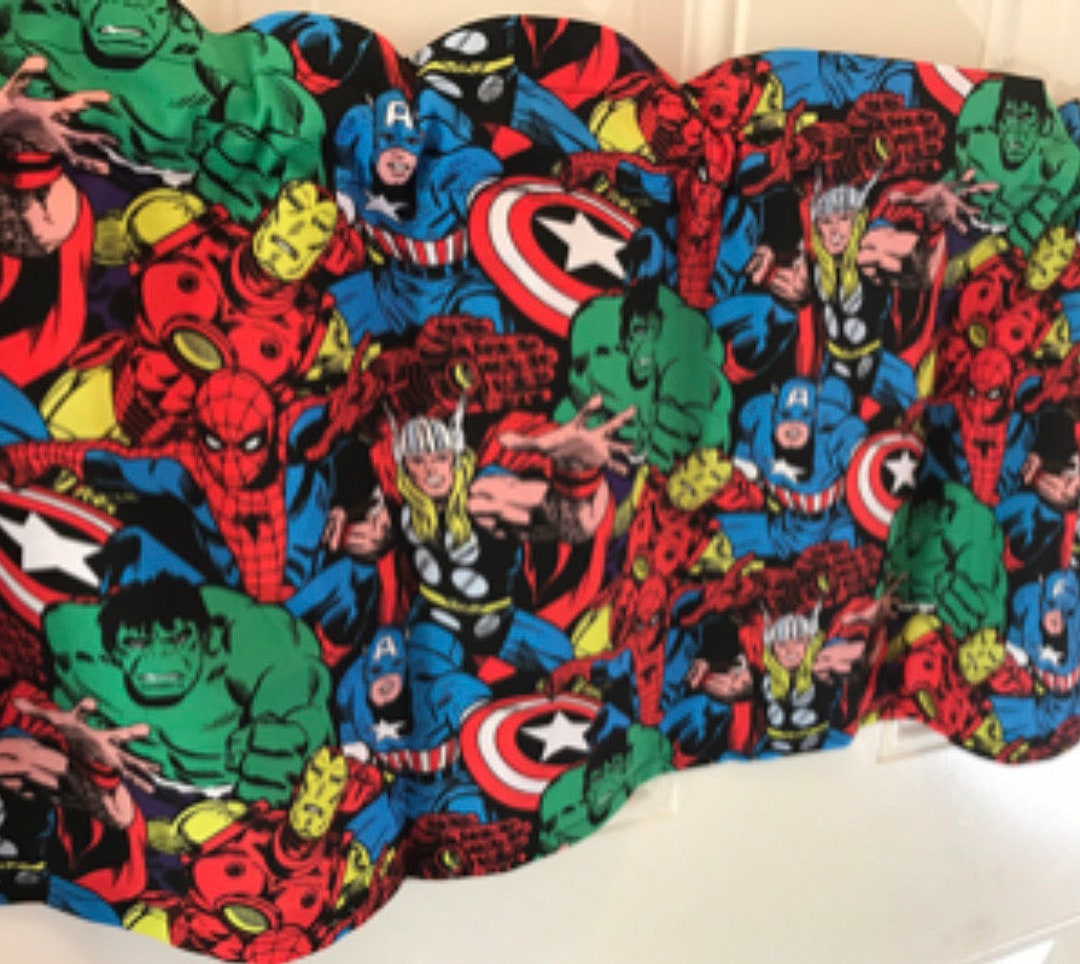 Marvel Super Hero Avengers Window Topper Curtain Valance - Etsy