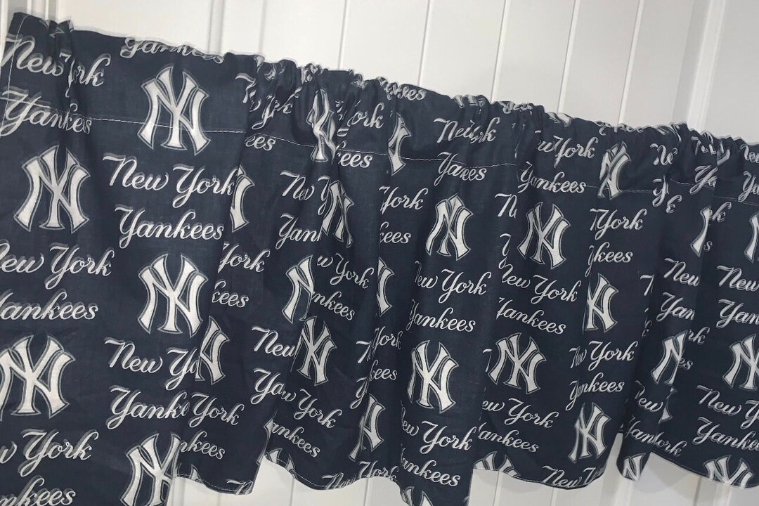 New York Yankees Baseball Window Topper Curtain Valance - Etsy
