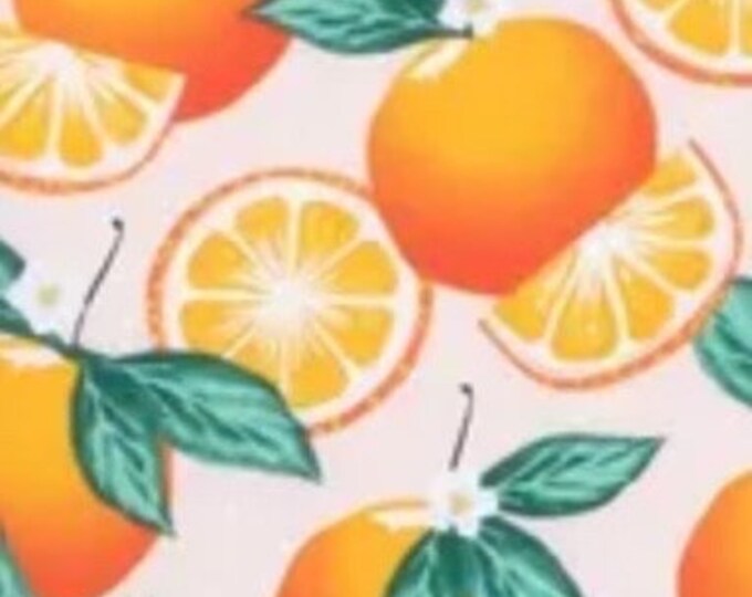 Clementine Fruit Fabric Clementine Ivory by Kimsa Clementine Citrus ...