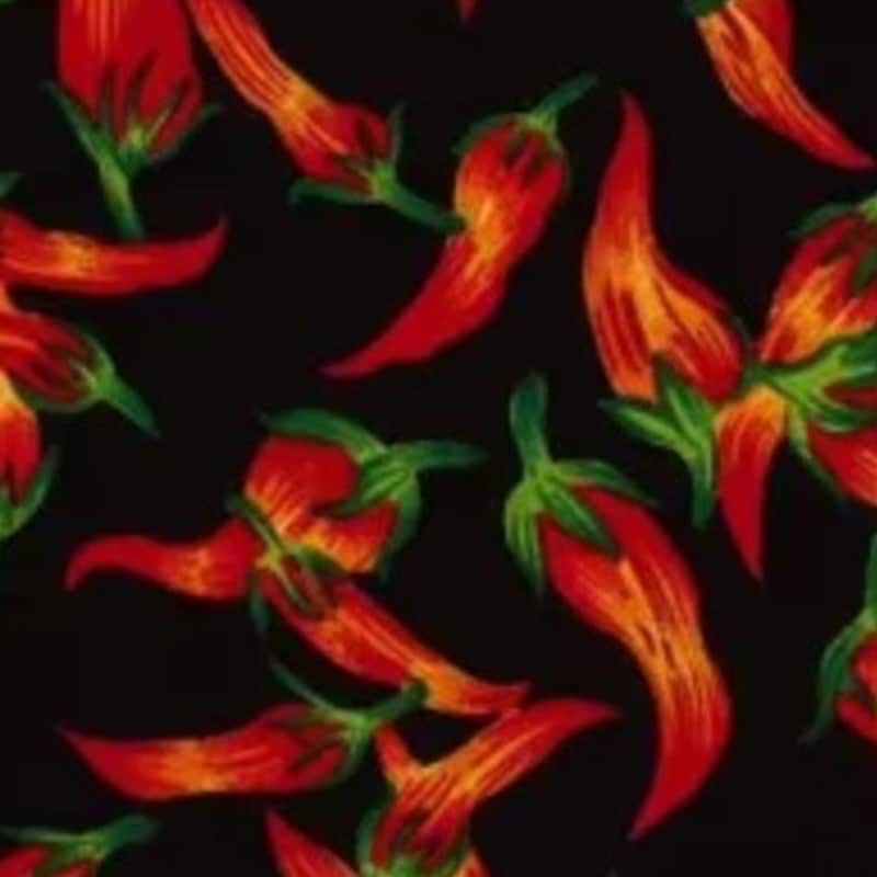 Chili Pepper Fabric - Etsy
