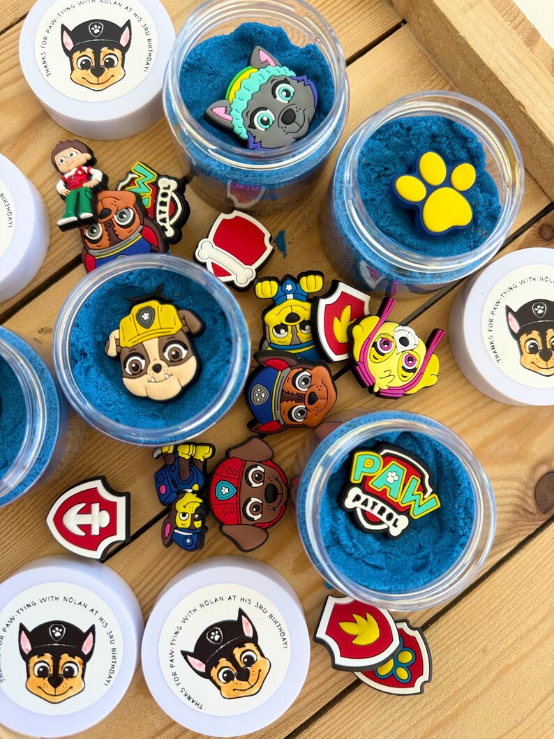 Paw Patrol Kinetic Sand Party Favors – Set of 5, Surprise Charm - Etsy