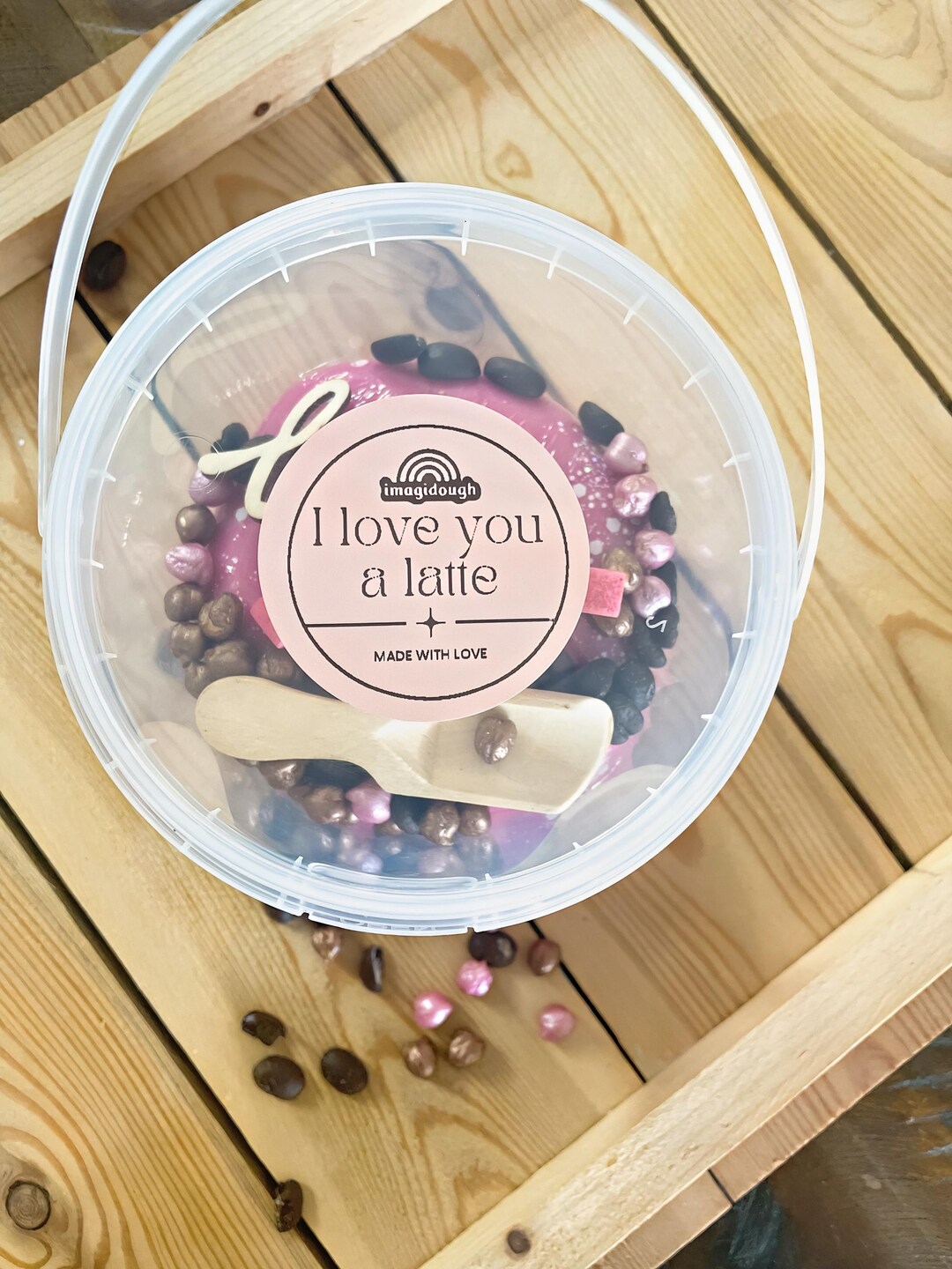 Coffee Shop Sensory Bucket – I Love You a Latte Theme | Large Playdough ...