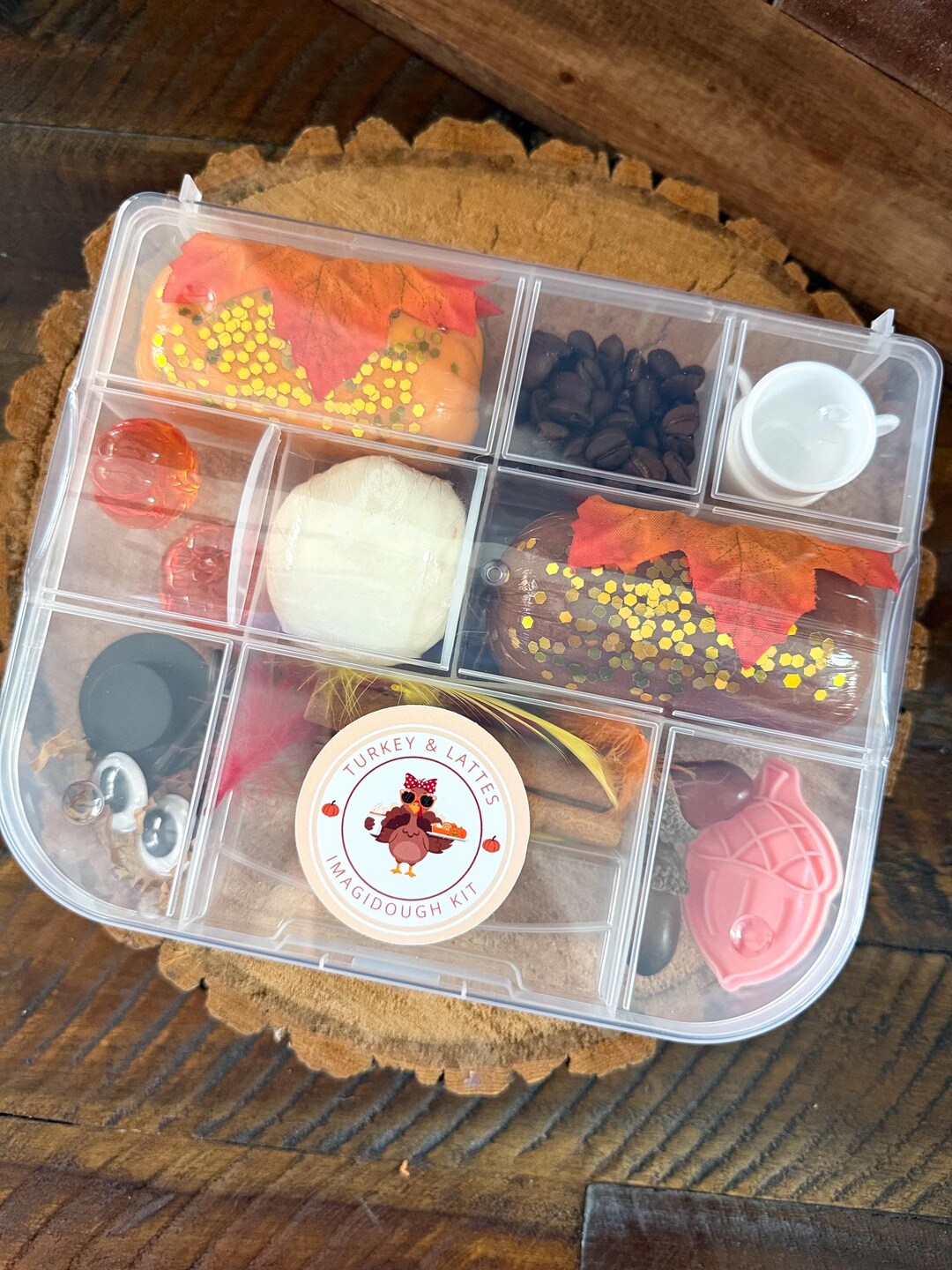 Turkey & Lattes Tackle Box | Sensory Playdough Kit | Thanksgiving ...