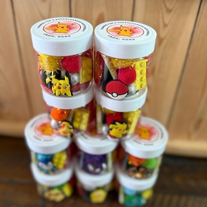 Pokemon Playdough Sensory Jars – Party Favors, 5 Themed Jars - Etsy
