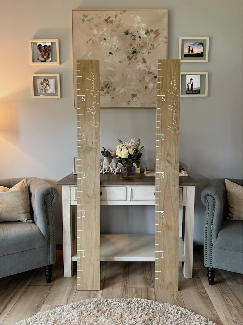 Personalized Wood Growth Chart: 6ft Baby Height Tracker | Gifts for ...