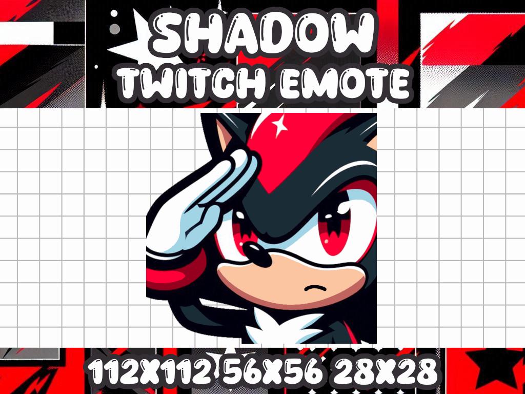 Shadow Salute Chibi Emote | Kawaii Sonic Icon for Twitch and Discord - Etsy