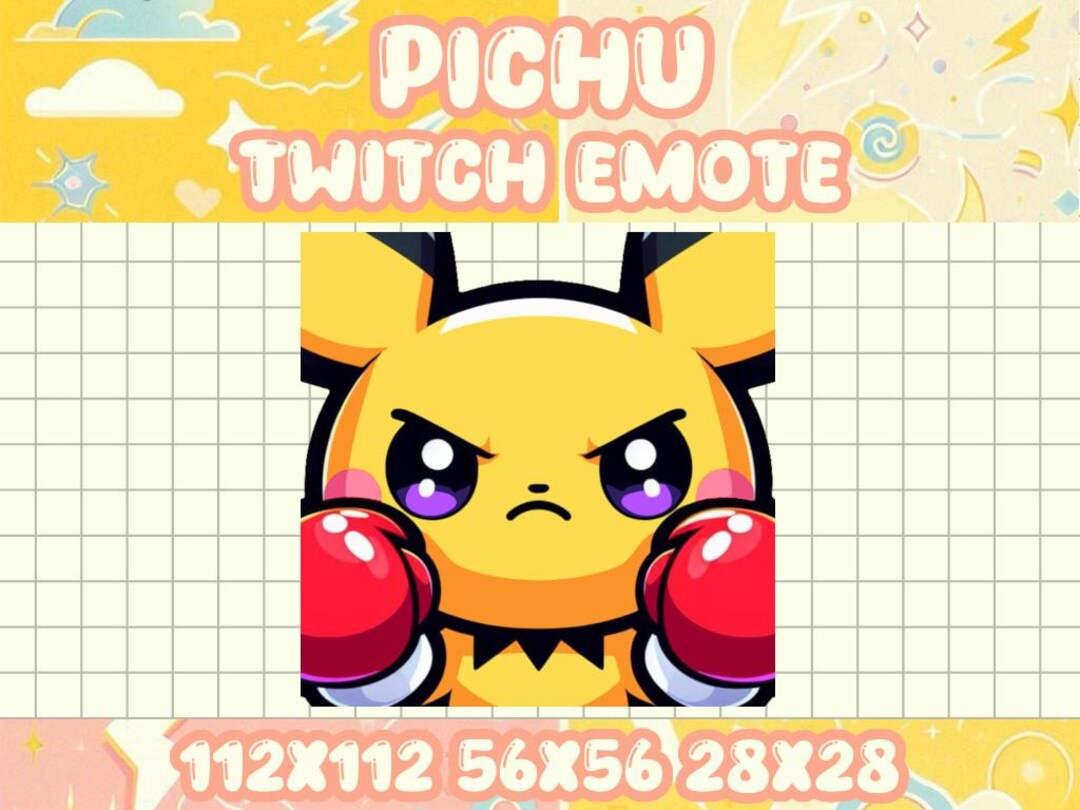Pichu Boxing Gloves Emote for Competitive Moments on Twitch and Discord ...