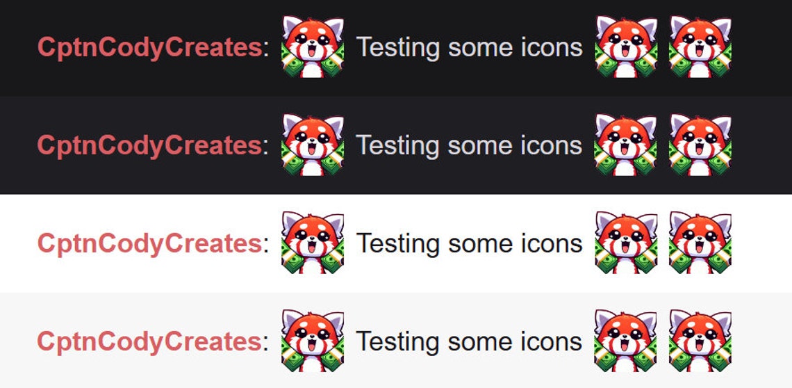 Red Panda Cash Money Emote Cute Twitch & Discord Icons Kawaii Chibi ...