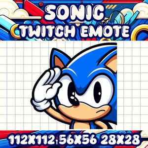 Sonic Salute Emote for Gaming Twitch and Discord Icons - Etsy