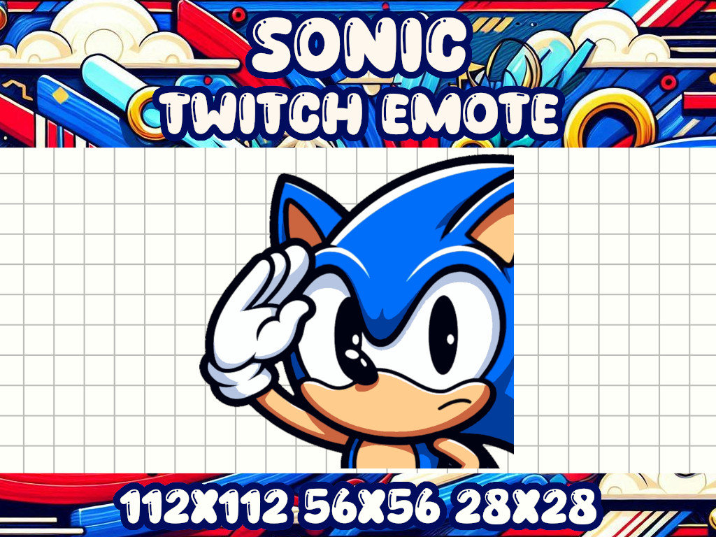 Sonic Salute Emote for Gaming Twitch and Discord Icons - Etsy