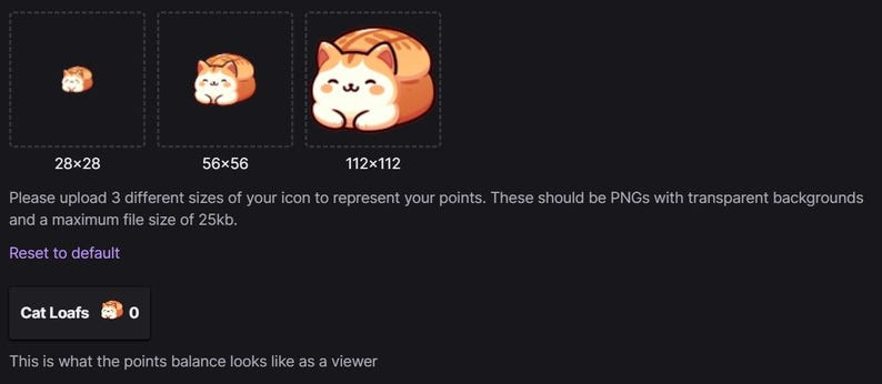 Cat Loaf Channel Point Icon | Cute Kawaii Badge for Twitch Streamers - Etsy