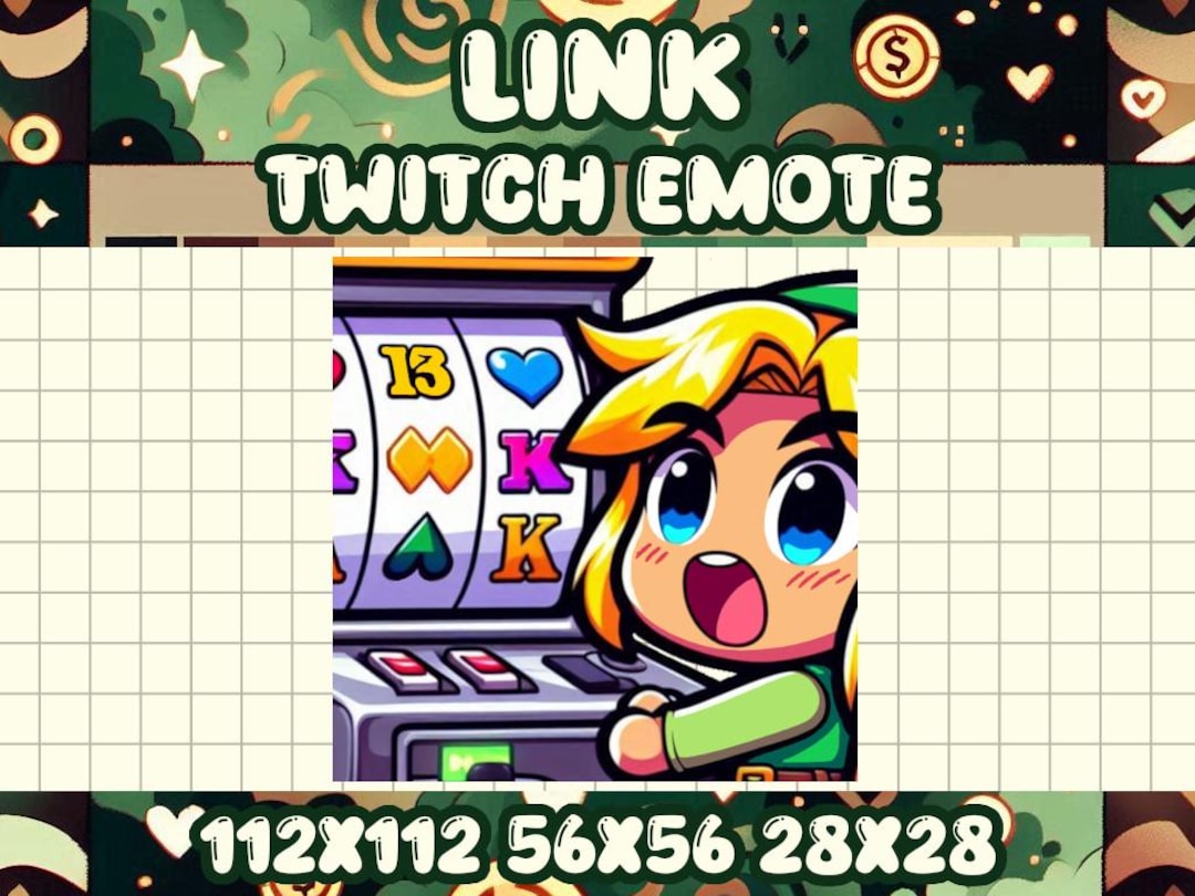 Link Gamble Emote Legend of Zelda Twitch Discord Icon Kawaii Chibi ...