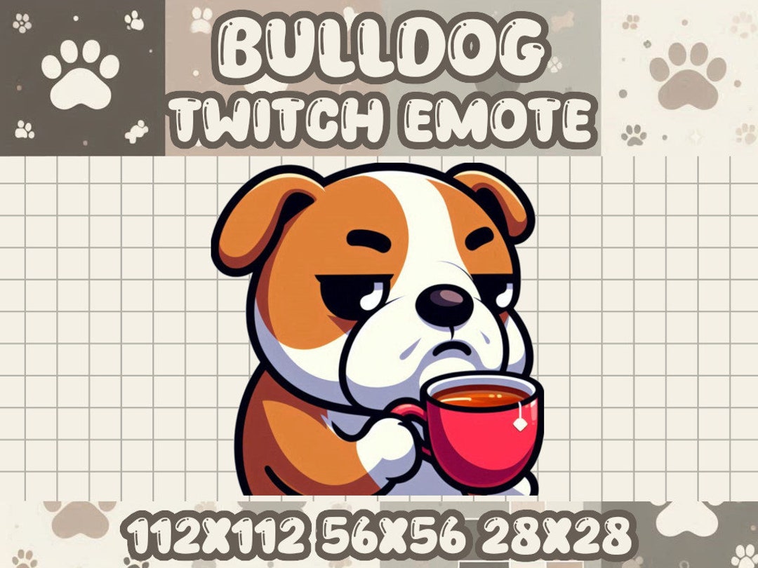 Bulldog None of My Business Emote | Kawaii Chibi Icon for Twitch ...