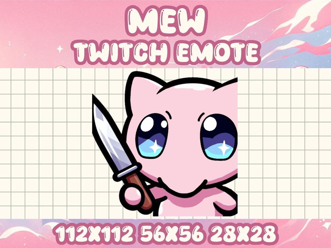 Mew Knife Emote for Twitch and Discord Stream Chat - Etsy