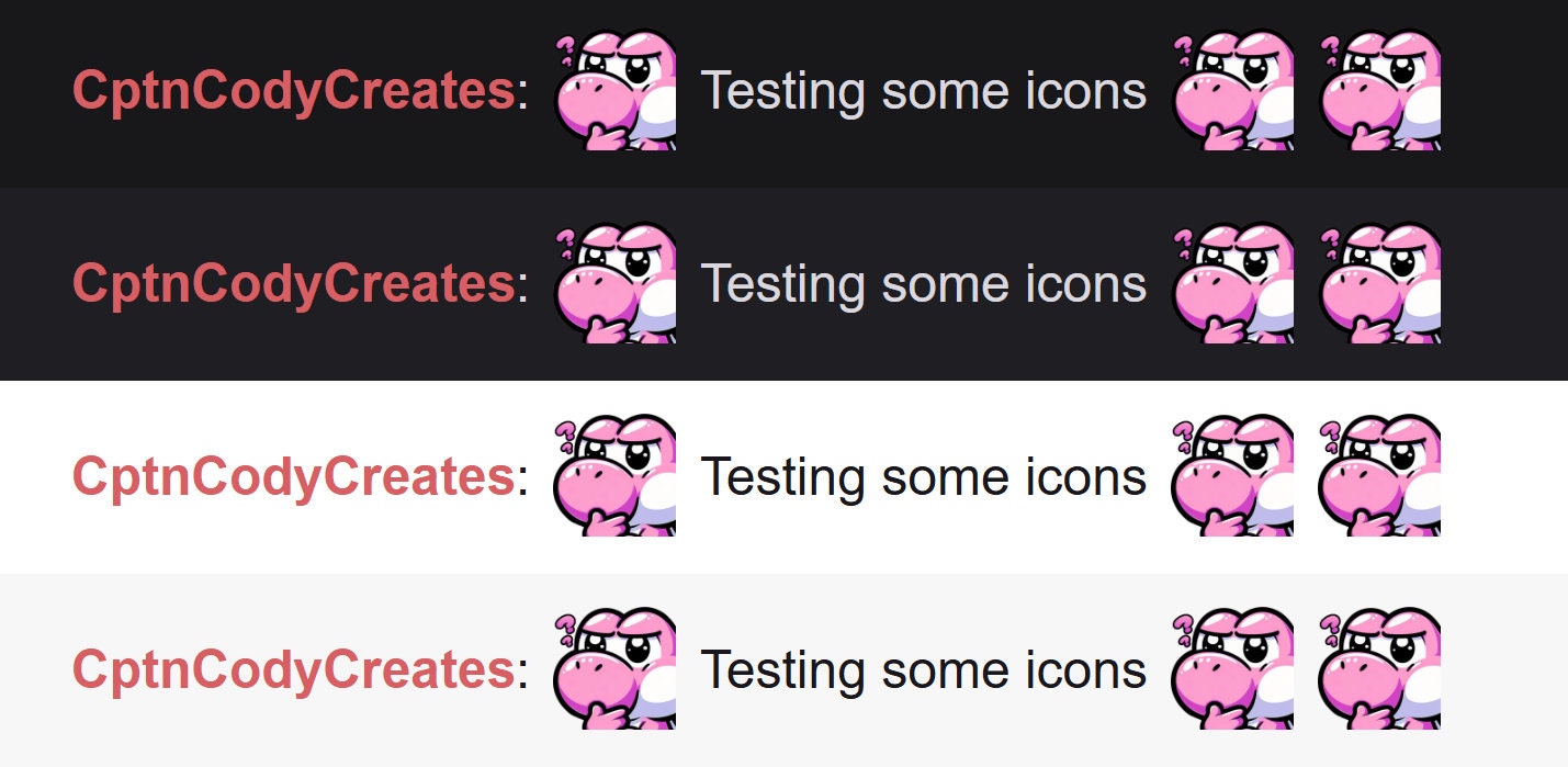 Pink Yoshi Thinking Emote Super Mario Twitch Discord Icon Kawaii Chibi ...