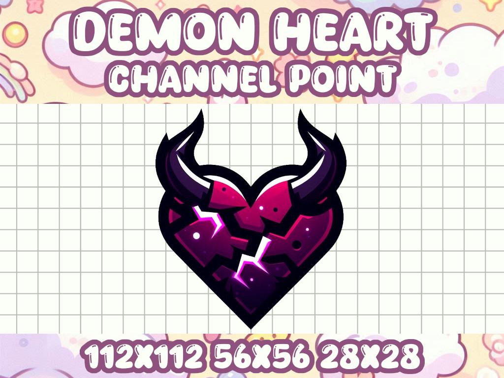 Corrupt Demon Heart Channel Point | Dark Fantasy Twitch & Discord Icon ...