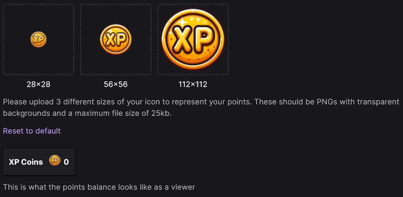 Gold XP Coin Channel Point Icon | Shiny Gamer Badge for Twitch and ...