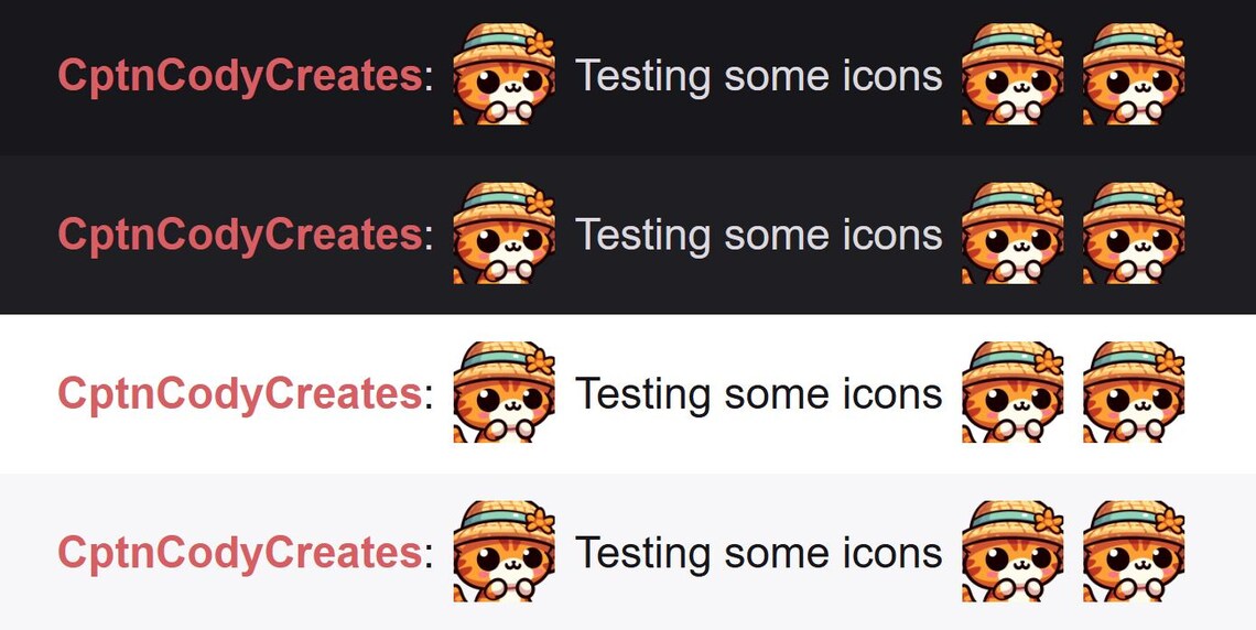 Orange Tabby Cat Sun Hat Emote Cute Kawaii Chibi Icon Gamer Emotes ...