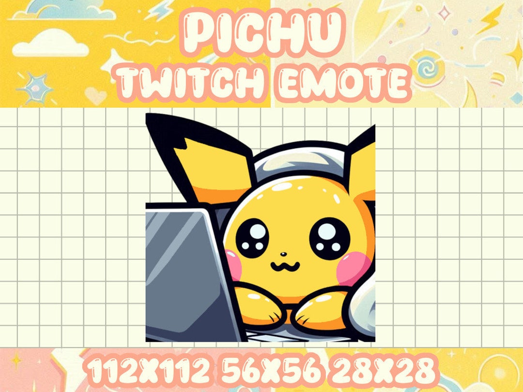 Pichu Cozy Laptop Emote Cute Kawaii Pokémon Twitch Discord Icons ...