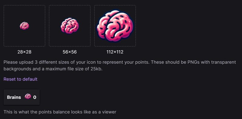 Brain Channel Point Icon for Twitch Streamers - Etsy
