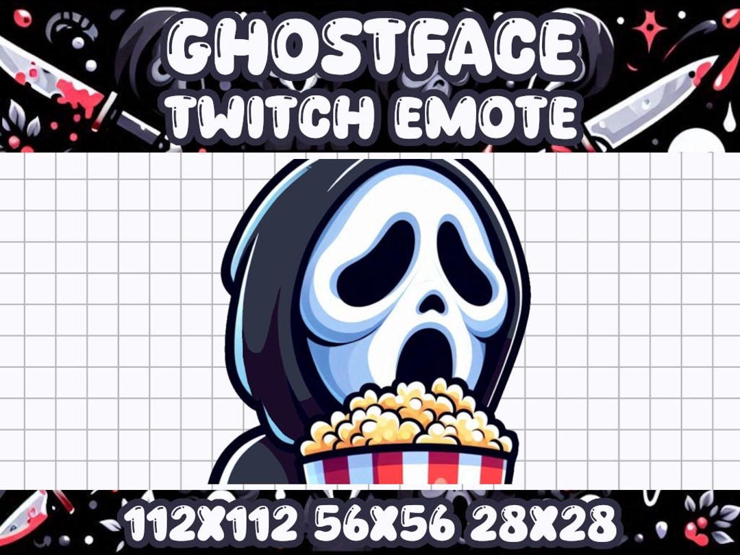 Ghostface Popcorn Emote Scream Dead by Daylight DBD Icon Twitch Discord ...