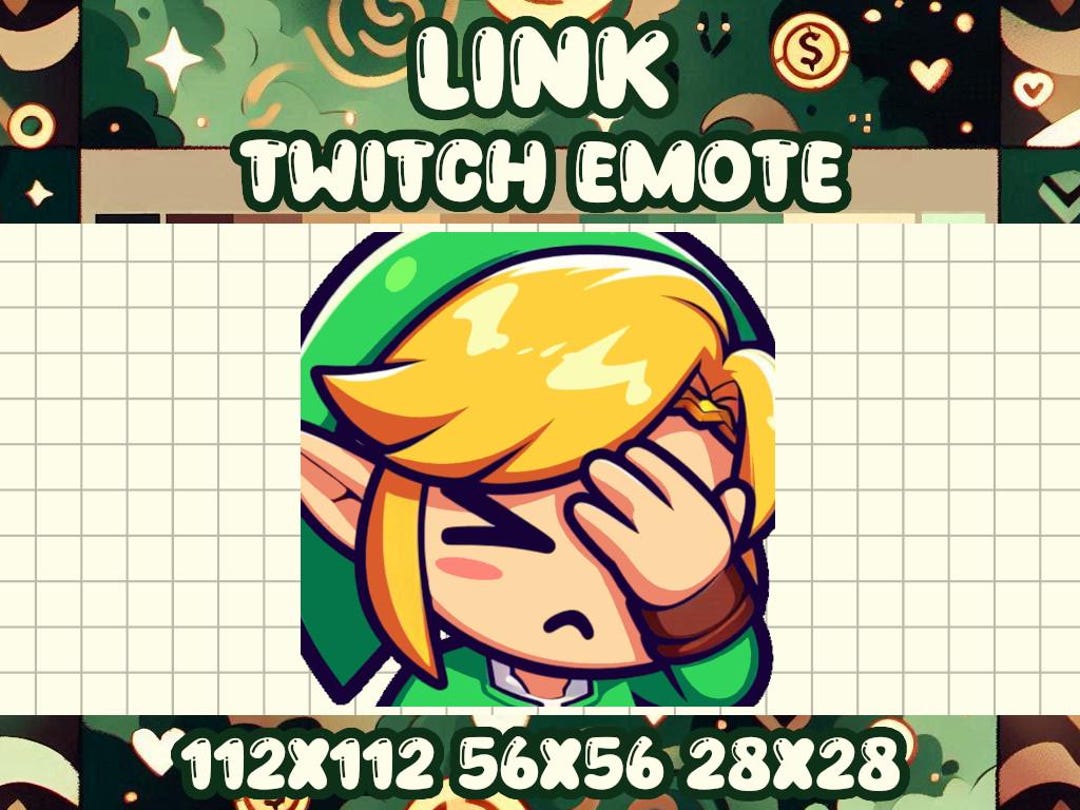 Link Facepalm Emote | Funny Legend of Zelda Chibi Icon for Twitch and ...