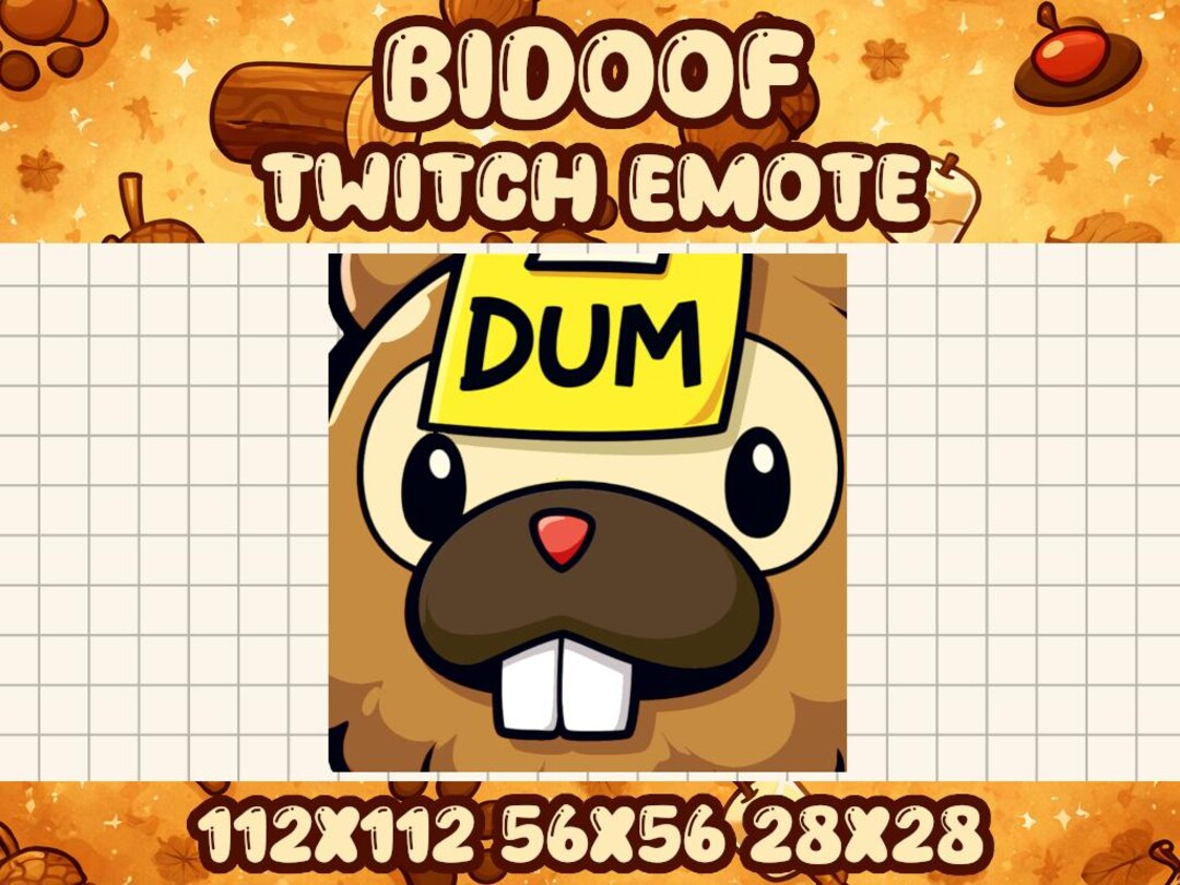 Bidoof DUM Callout Reaction Emote for Twitch and Discord Chat - Etsy