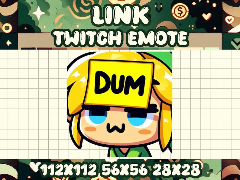 Link DUM Emote | Funny Legend of Zelda Chibi Icon for Twitch and ...
