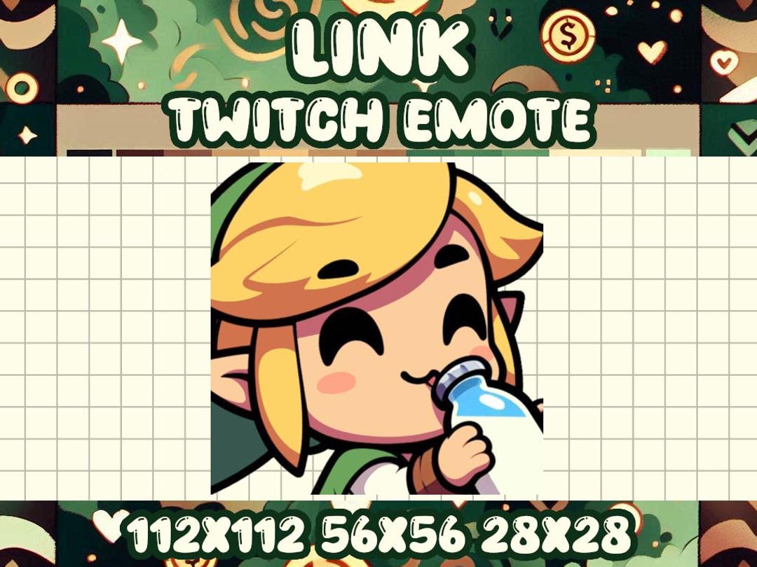 Link Milk Emote: Cute Sip Icon for Twitch Discord - Etsy