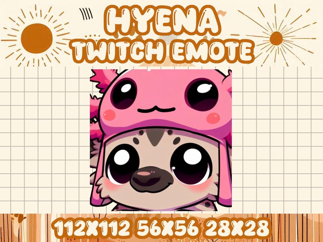 Hyena Axolotl Hat Emote for Twitch and Discord Streaming - Etsy