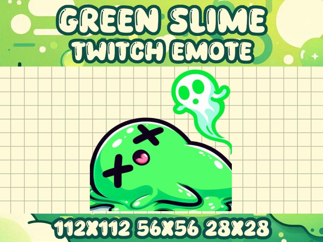 Green Slime Blob Dead Emote for Twitch & Discord - Etsy