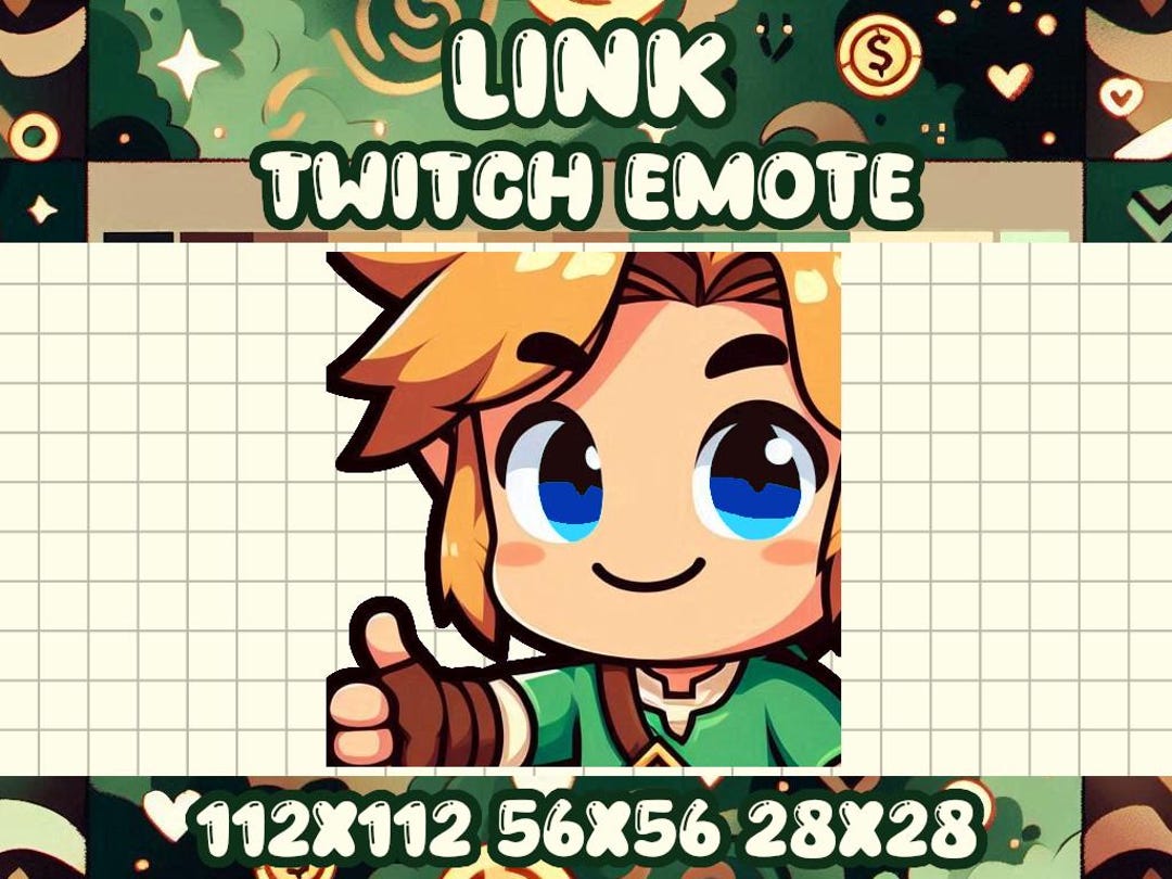 Link Thumbs up Emote Cute Legend of Zelda Chibi Icon for Twitch and ...